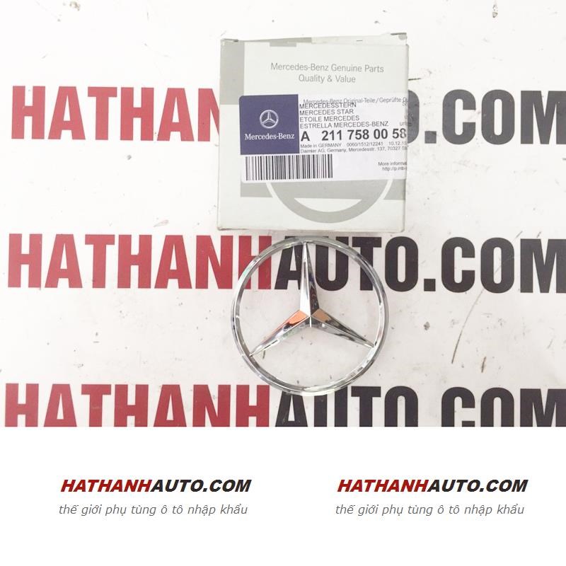 Lô gô cốp sau xe Mercedes E320, E500, E55 AMG W211 - 2117580058