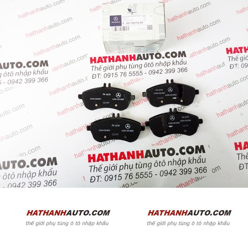 Má phanh (bố thắng) trước xe Mercedes E200, E220, E250 W212