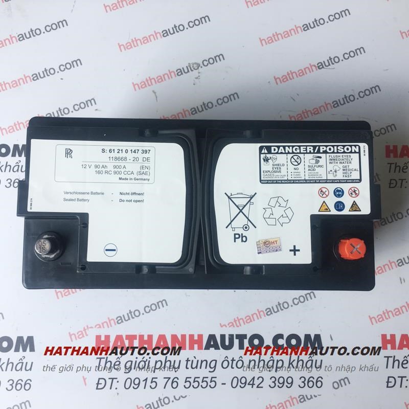 Bình điện (ắc quy) chính xe Rolls Royce - 61210147397