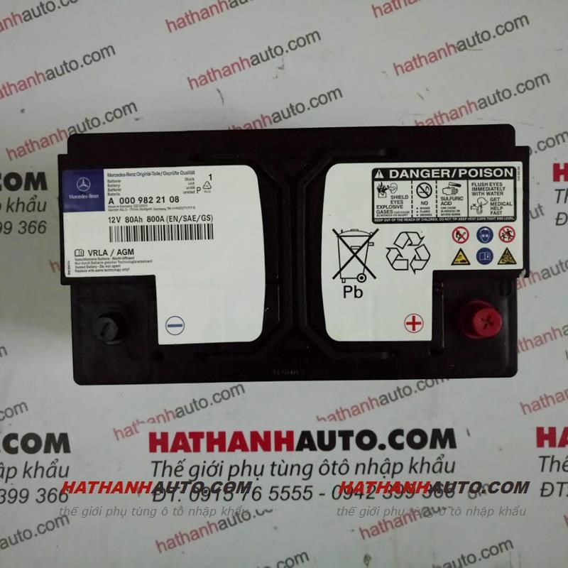 Bình điện (ắc quy) chính xe Meredes C180, C200 W205 - 0009822108