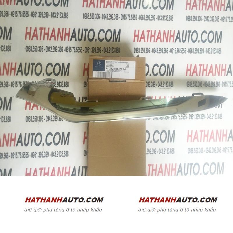 Ốp inox ba đờ sốc (cản) trước trái xe Mercedes E350, E400, E500 W212