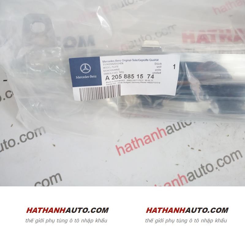 Ốp inox ba đờ sốc trước giữa xe Mercedes C200, C220, C250 W205