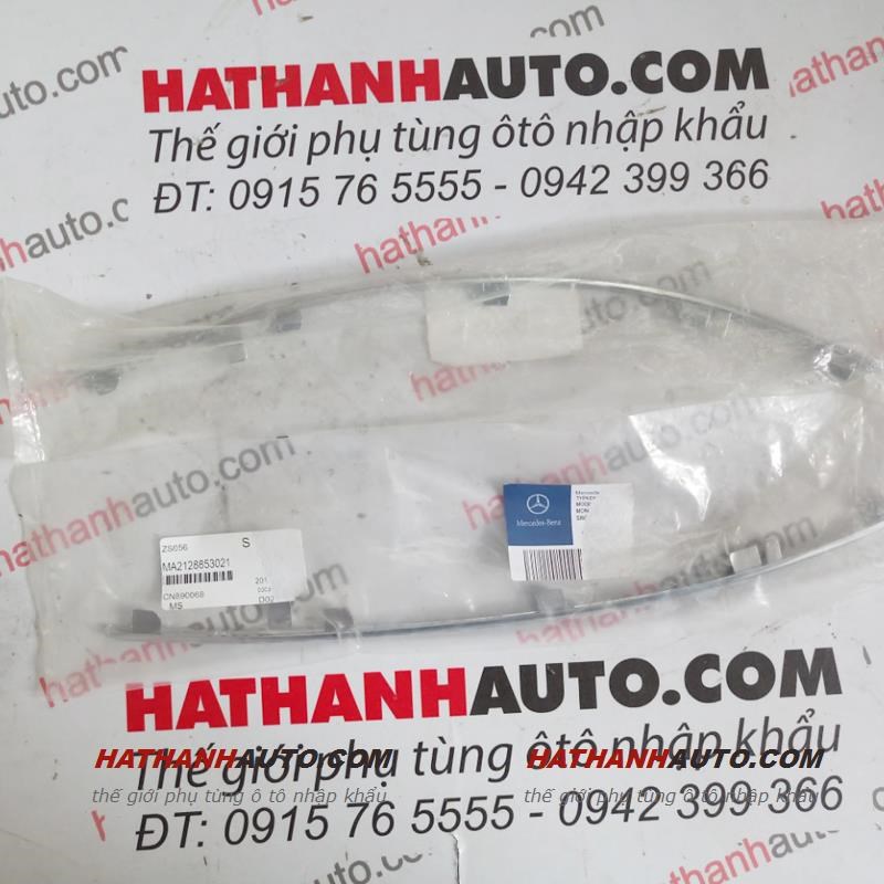 Nẹp inox lưới tản nhiệt trước xe Mercedes E300, E350 E400 E500 W212