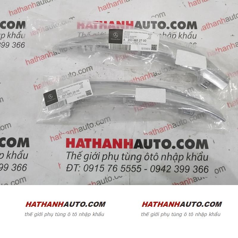 Nẹp inox ba đờ sốc trước xe Mercedes GLC250, GLC350, GLC43 AMG